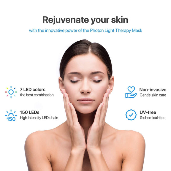 LUMA Light LED Therapy Facial Mask & High Energy Hyaluronic Serum (4oz
